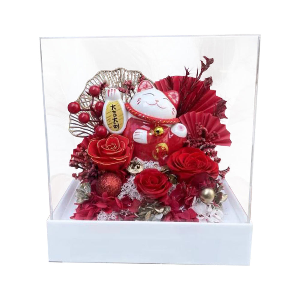 Crimson Fortune (Red Roses) | Preserved Vase Arrangement