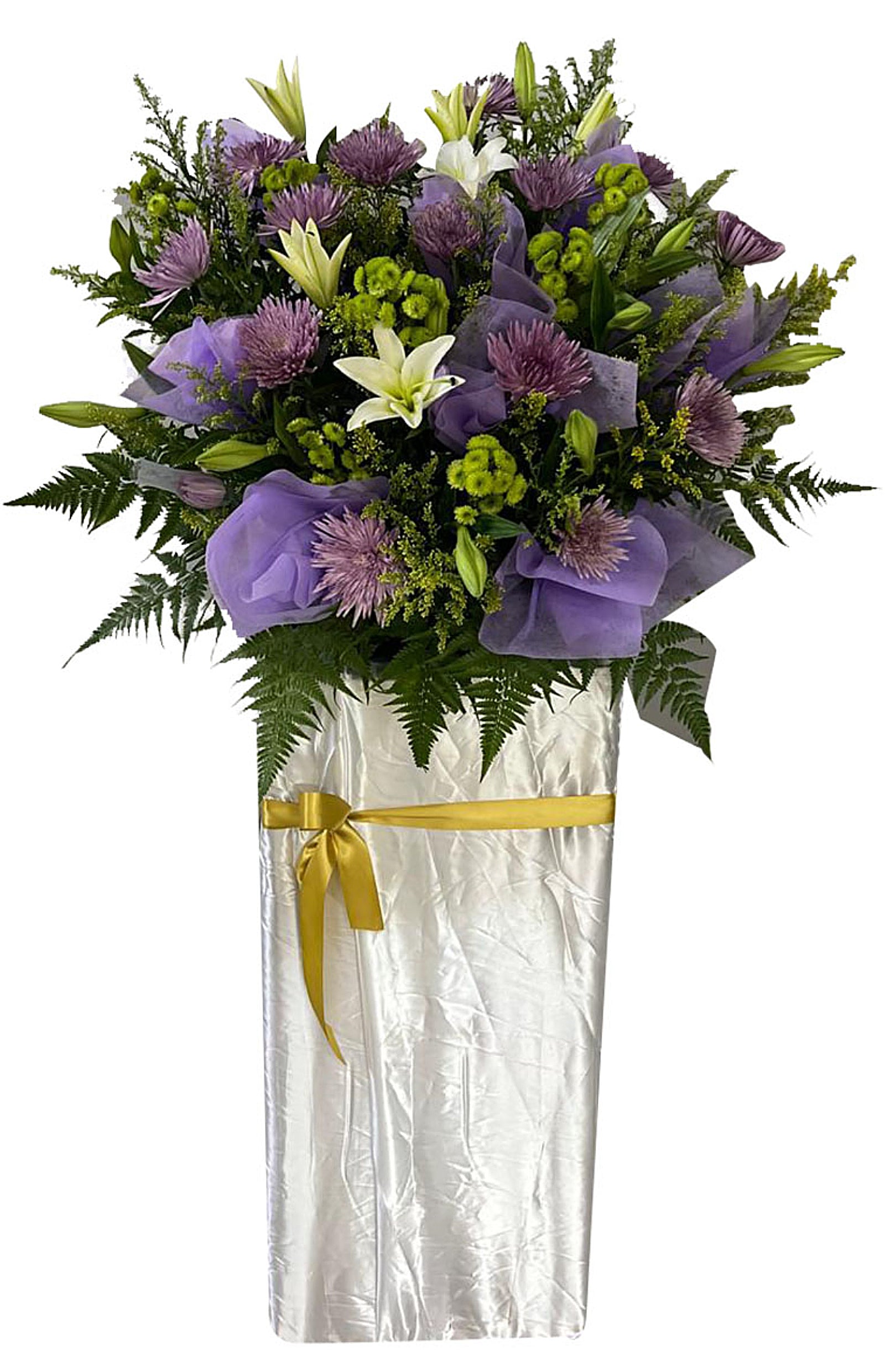 Lavender Grace (Lilies, Chrysanthemums) | Condolence Flower Stand